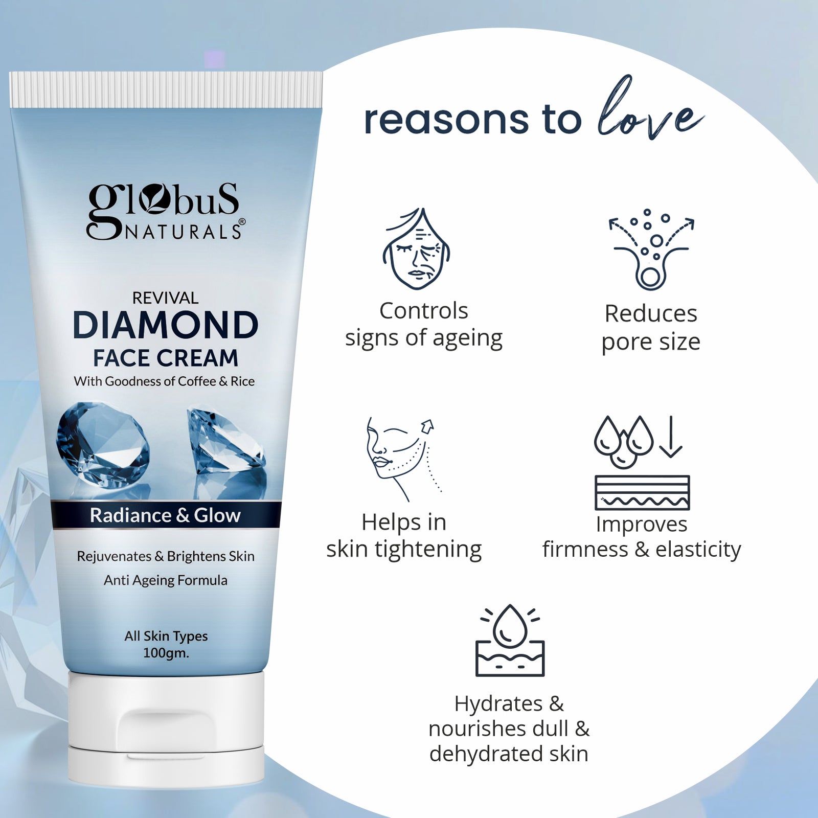 Revival Diamond Face Cream For Soft & Glowing Skin, Even Tones Skin ...